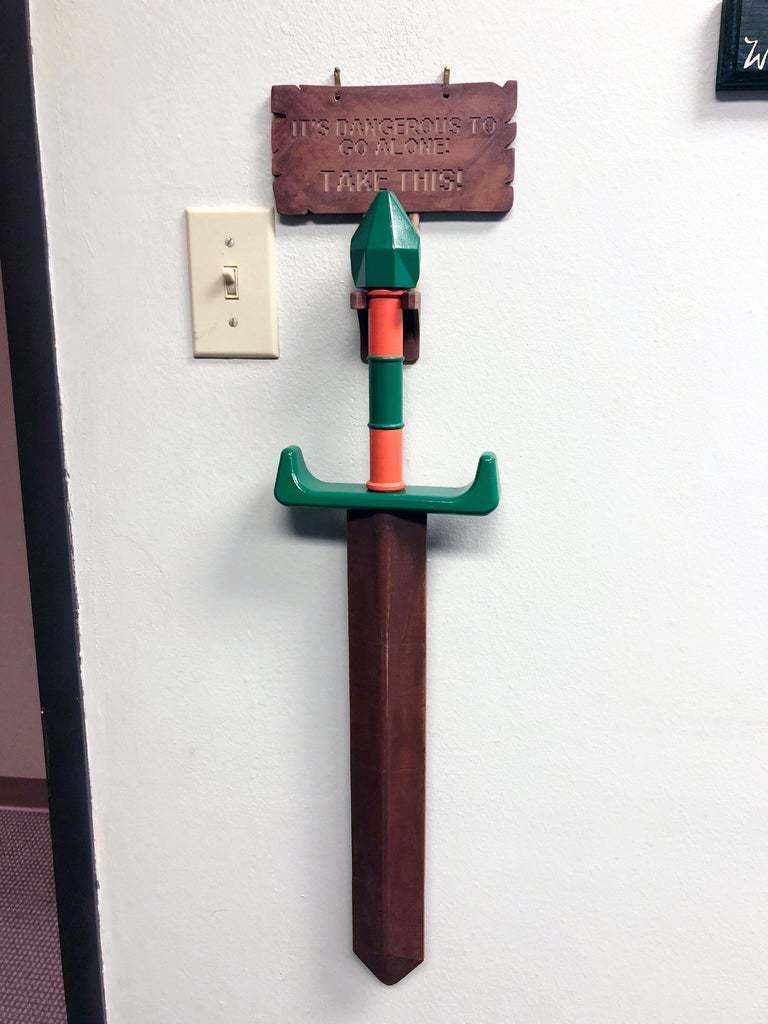 Free STL file Legend of Zelda Wooden Sword Display Hanger 🪵 ・3D print ...